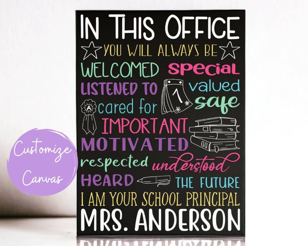 School Principal Office Decor, Principal Gift Personalized, School ...