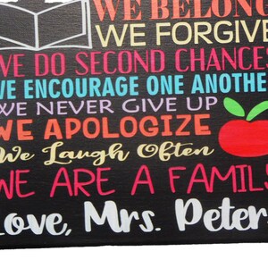 Classroom Rules Canvas Sign, Teacher Gift, Colorful Classroom Decor - Etsy