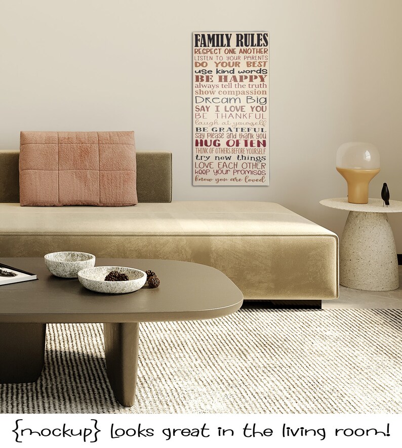 Family Rules Sign Personalized House Rules Sign Family - Etsy