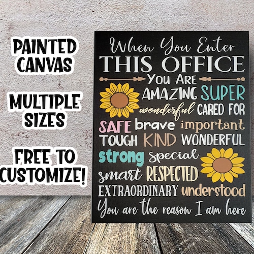 When You Enter This Office Personalized Office Sign - Etsy