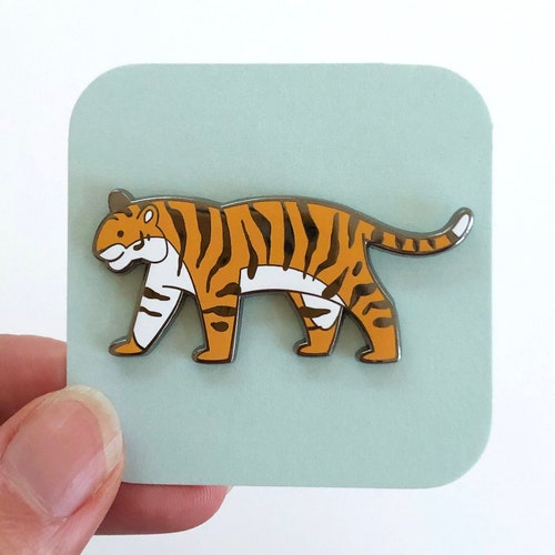 Boom Tiger Enamel Pin - Etsy
