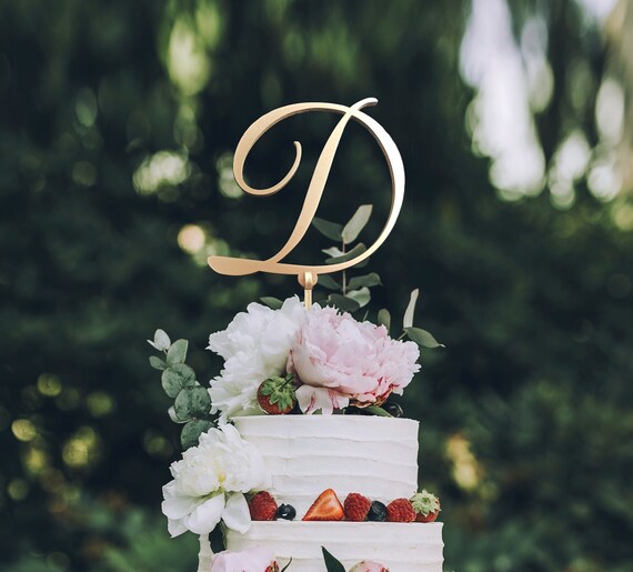 Party Supplies Paper & Party Supplies Letter F cake topper CT#013 gold ...