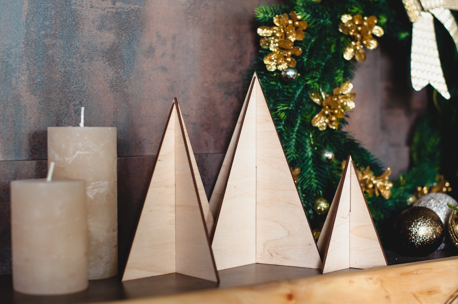 Wooden Christmas Tree Christmas Decoration Christmas Table - Etsy