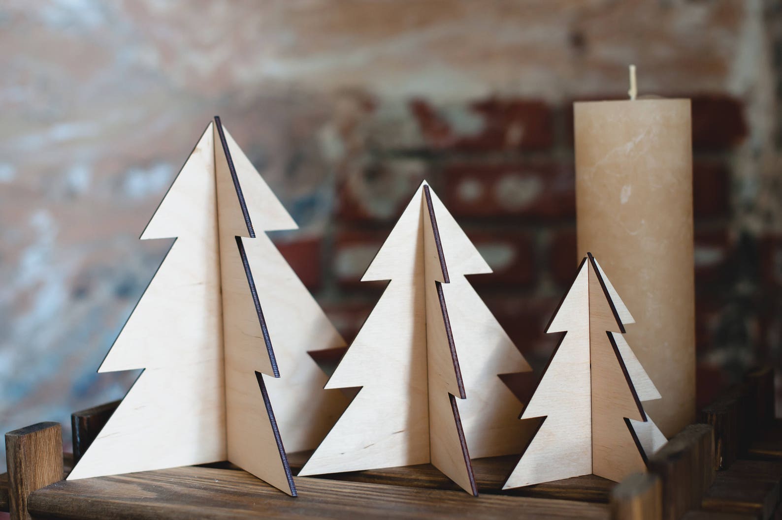 Wooden Christmas Tree Christmas Decoration Christmas Table - Etsy