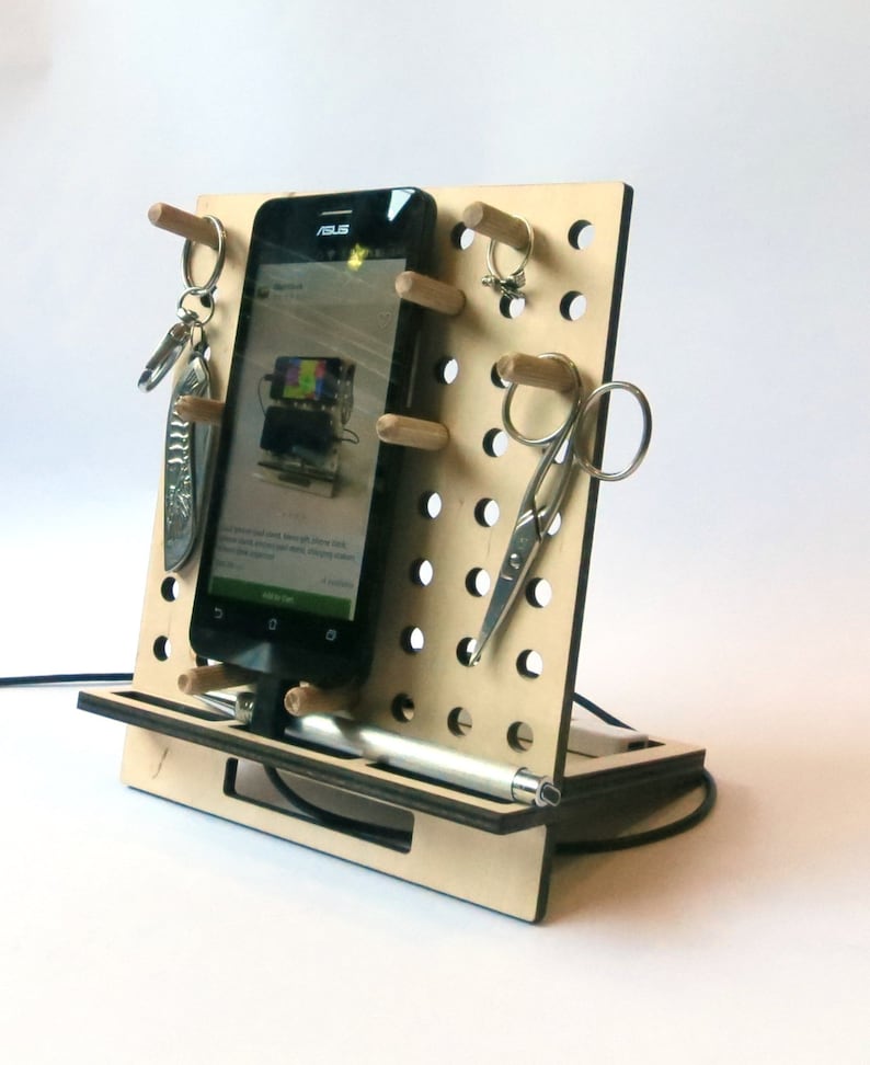 Mens gift phone dock iphone stand | Etsy