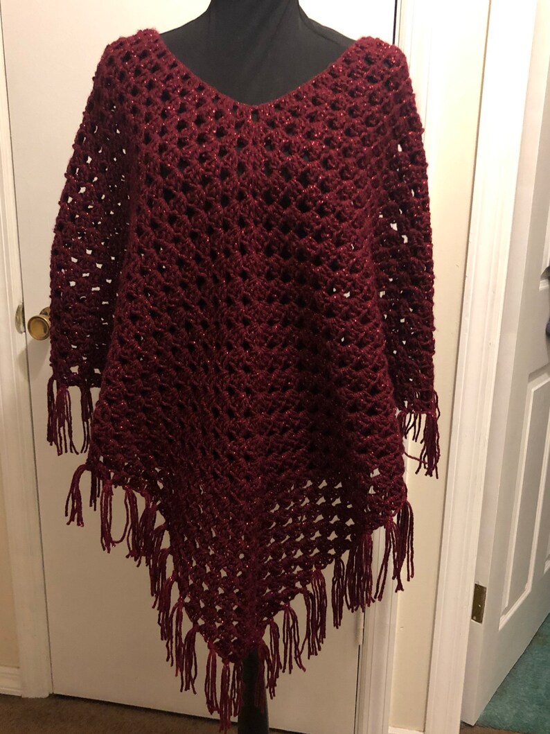 Crochet Poncho - Etsy