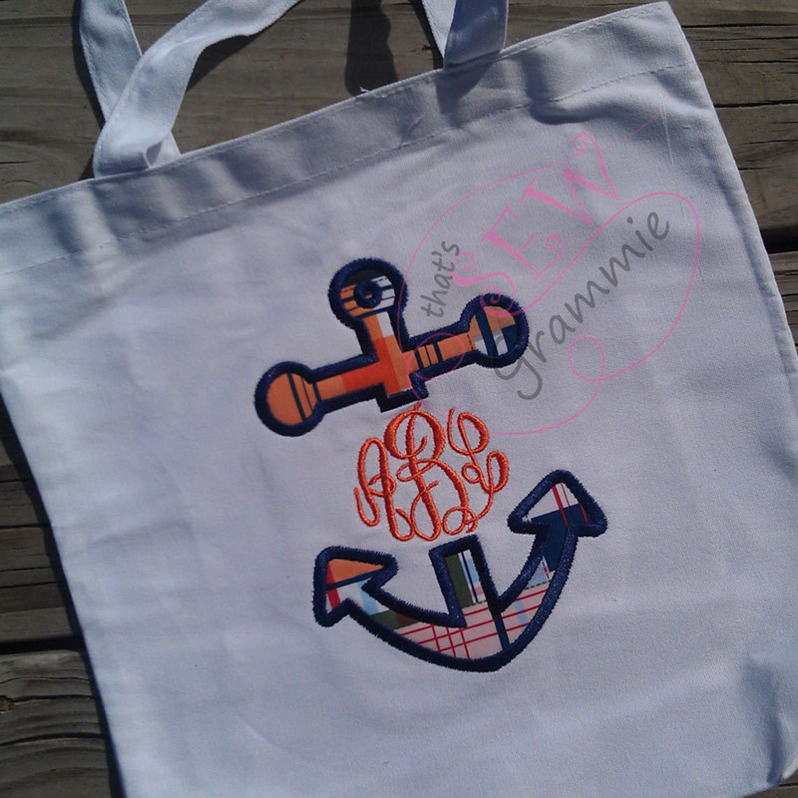 Split Anchor Applique for Monogram - Etsy