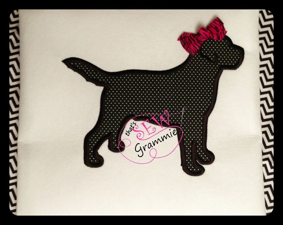 Labrador Retriever Silhouette Applique Design - Etsy
