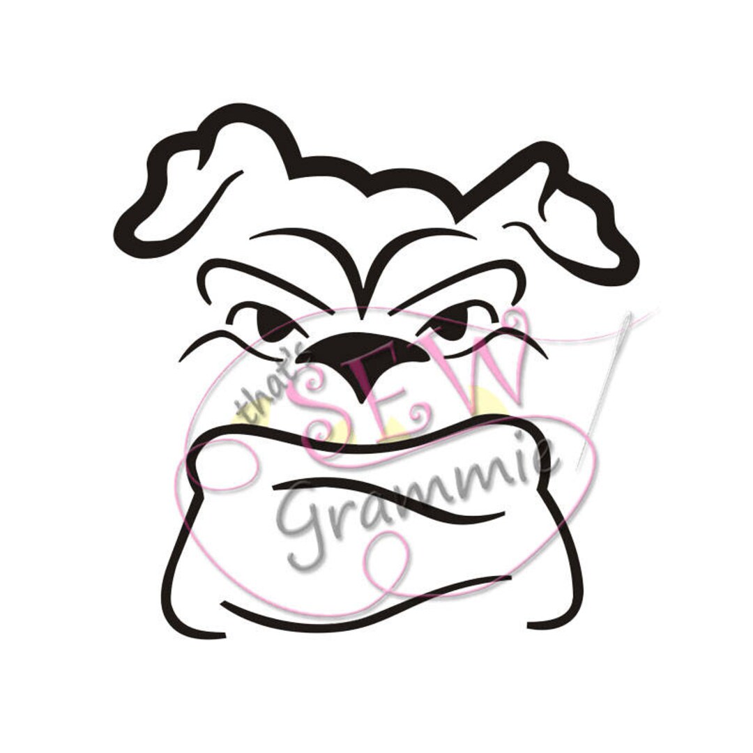 Grumpy Bulldog SVG - Etsy