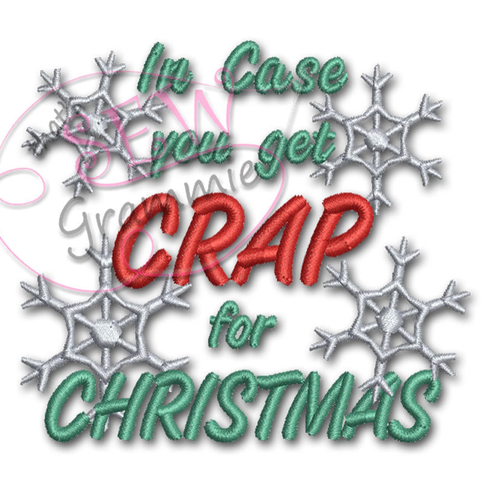 In Case You Get CRAP for Christmas TP Embroidery Design - Etsy