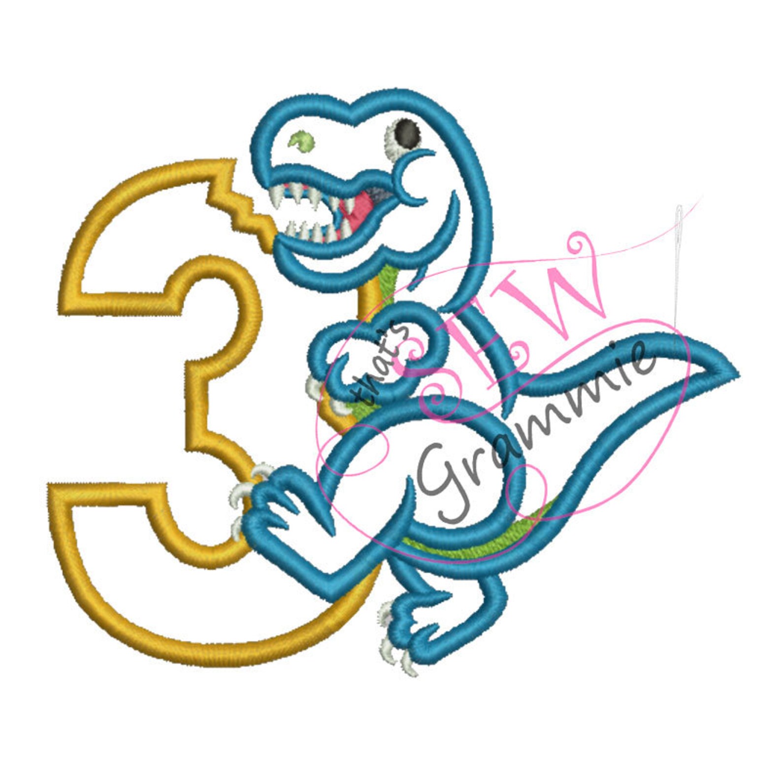 T-rex Number THREE - Etsy