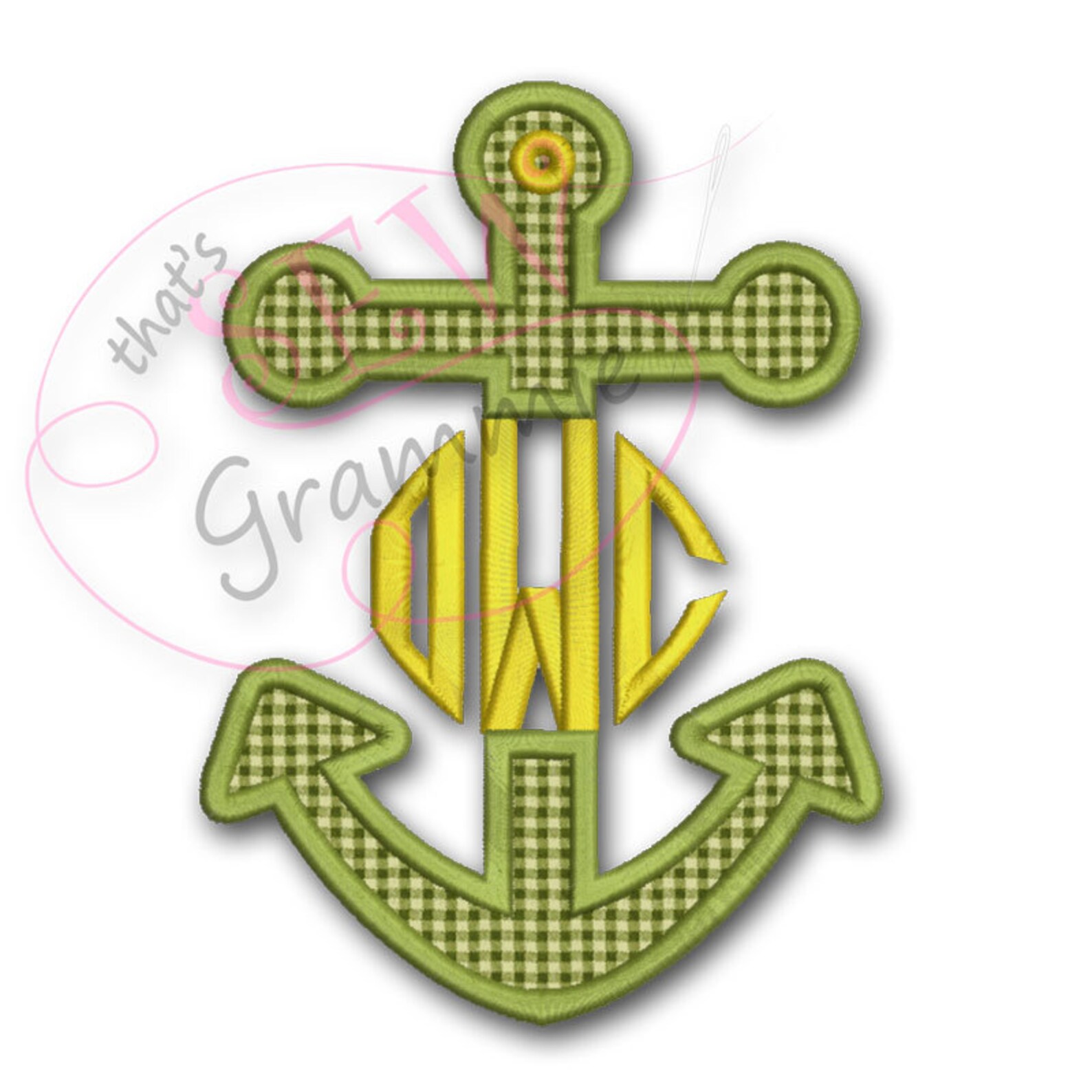 Split Anchor Applique for Monogram - Etsy