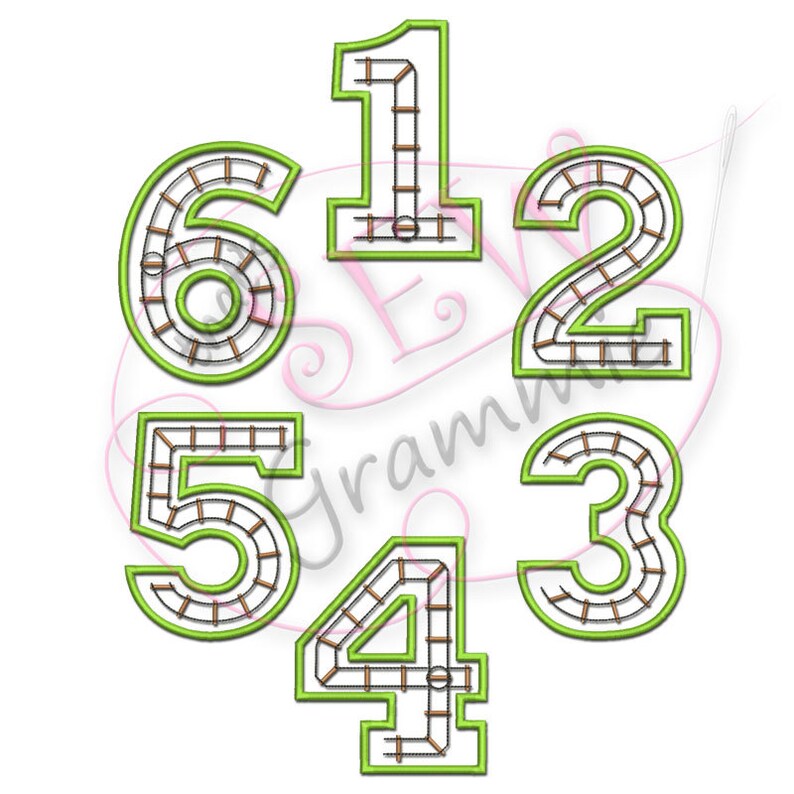 Train Track Number set 1-6 | Etsy