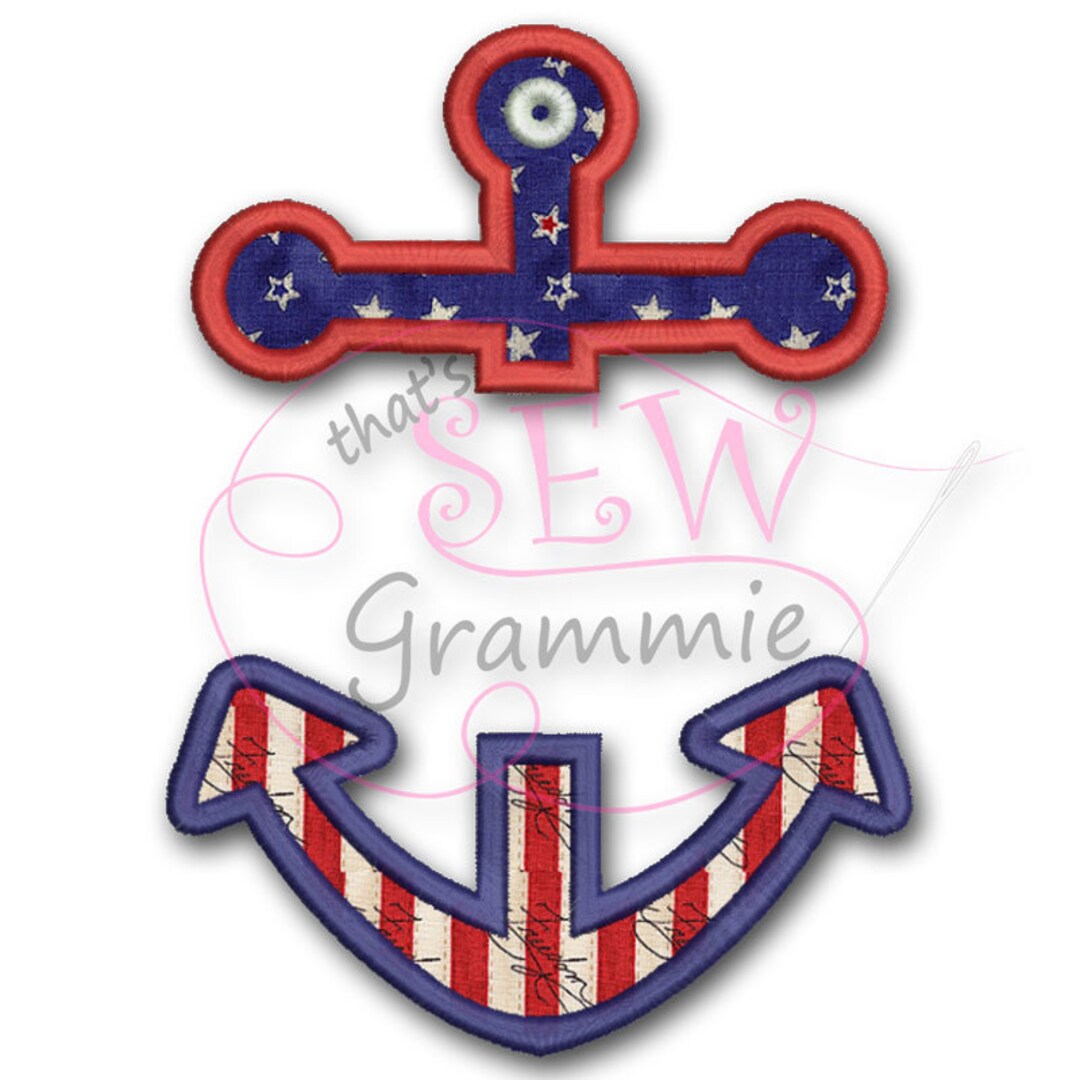 Split Anchor Applique for Monogram - Etsy