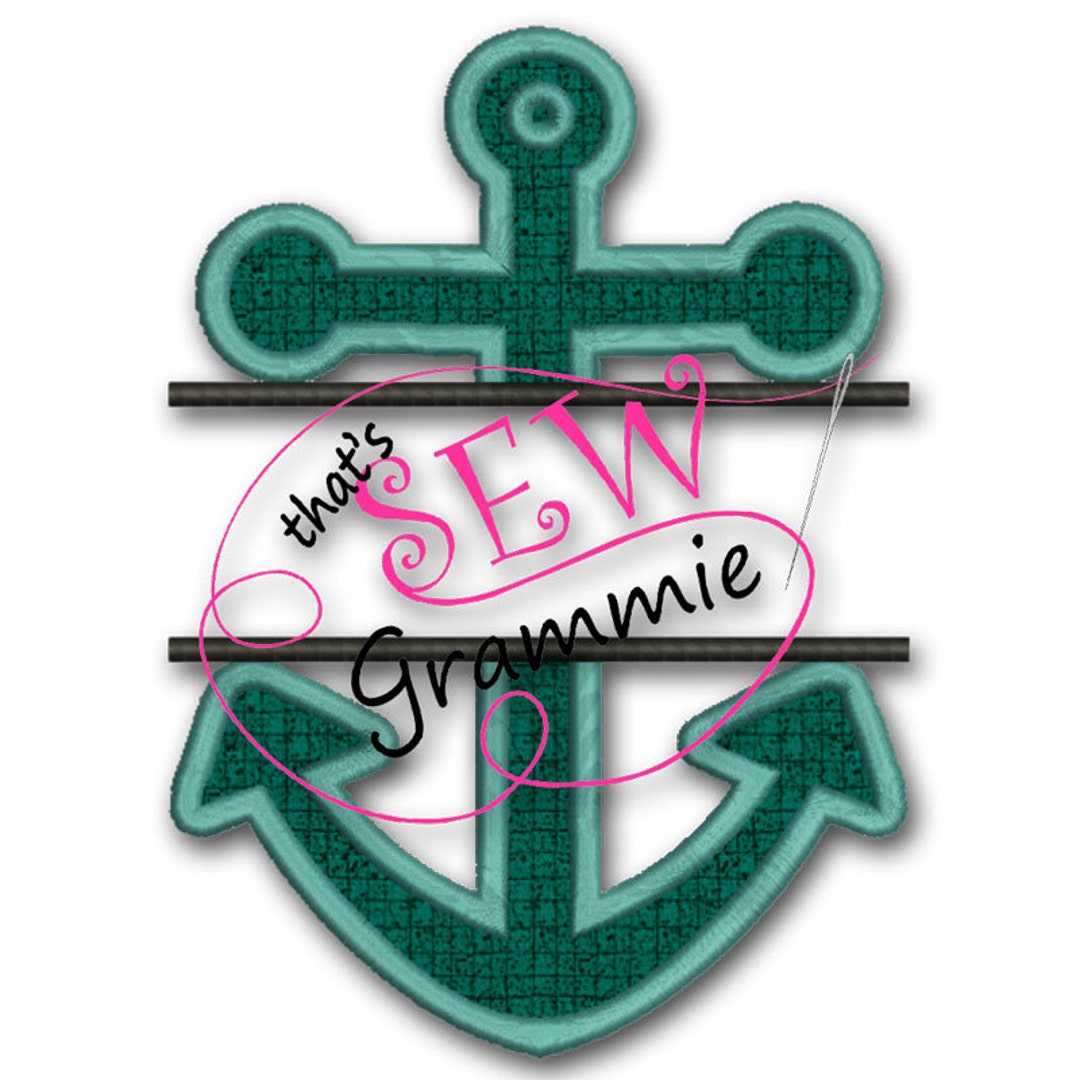 Split Anchor Applique - Etsy