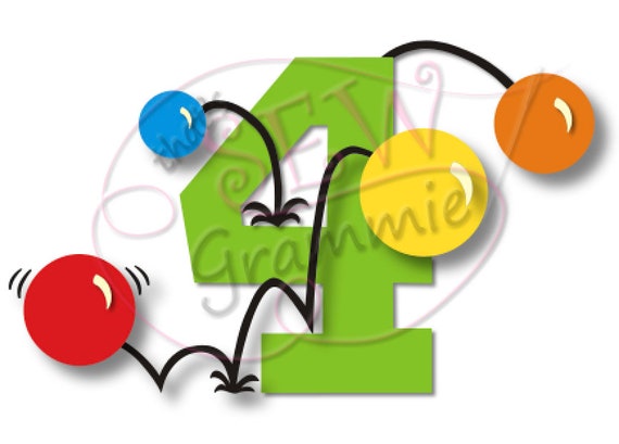 Bouncy Ball FOUR Svg Cut File | Etsy