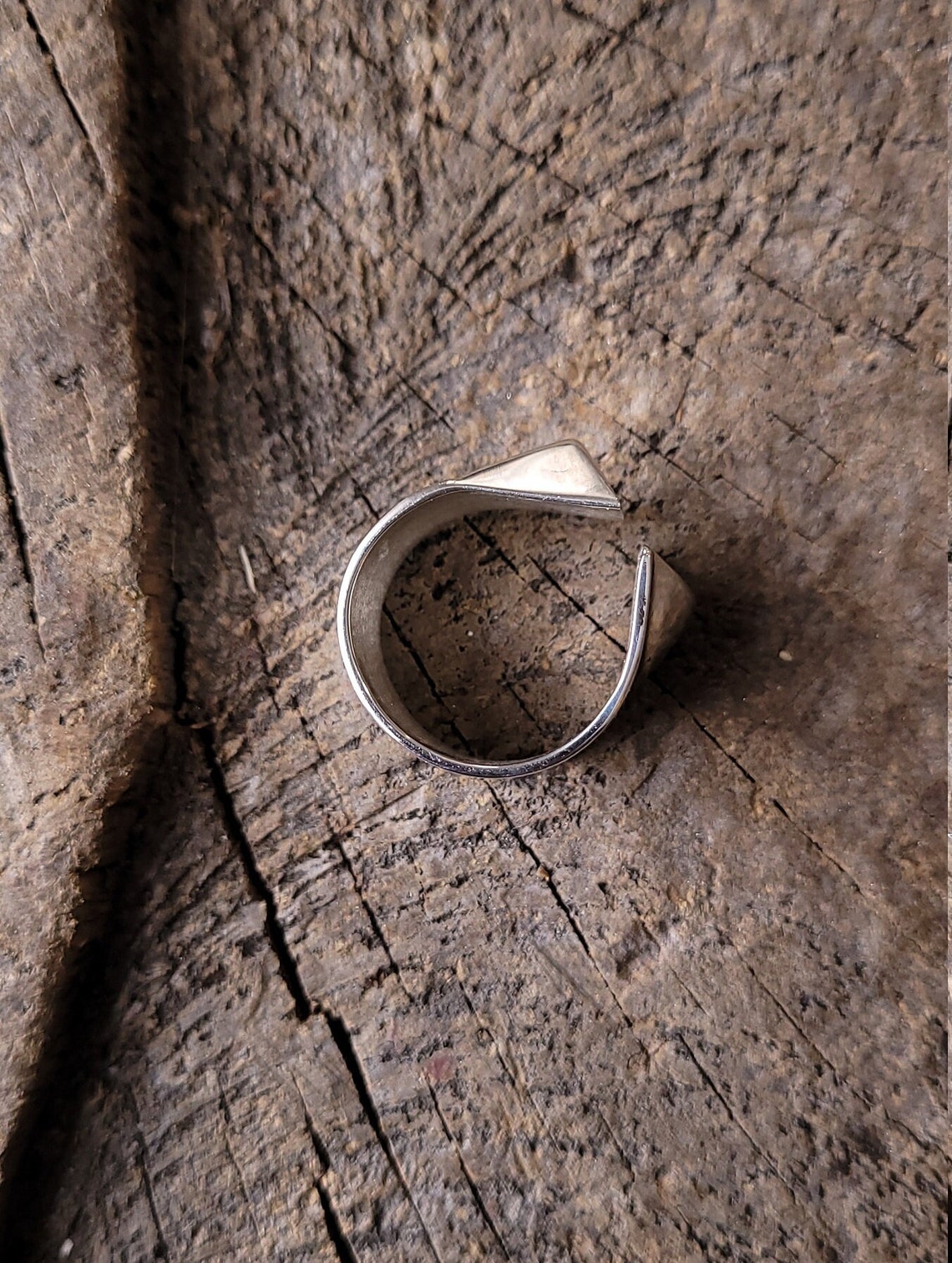 Minimalist Adjustable Sterling Silver Rebel Rebel Ring * Size 6 1/2 to ...