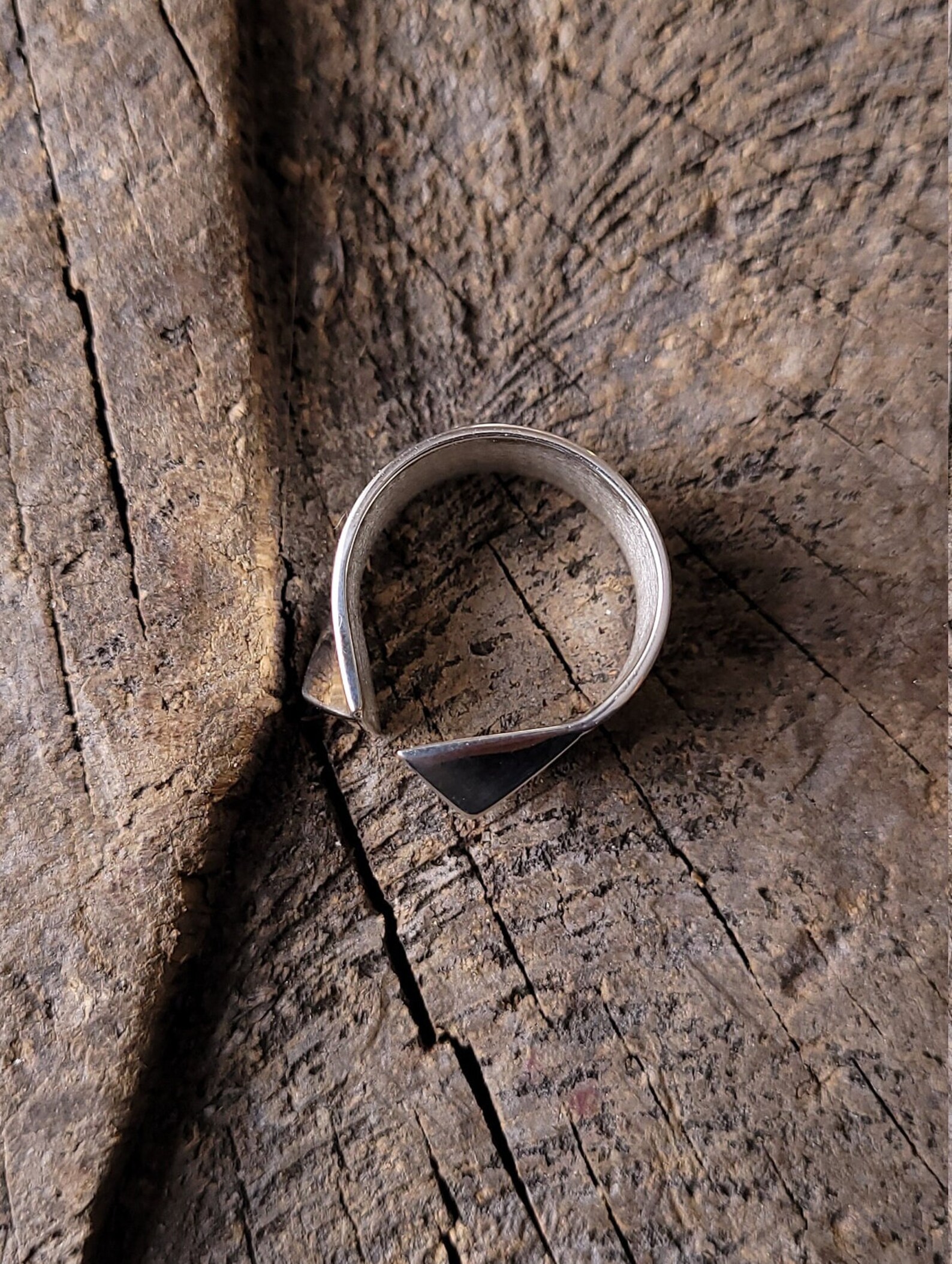 Minimalist Adjustable Sterling Silver Rebel Rebel Ring * Size 6 1/2 to ...