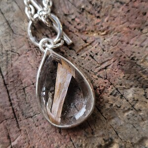Brookite in Quartz Sterling Silver Toggle Style Statement Necklace - Etsy