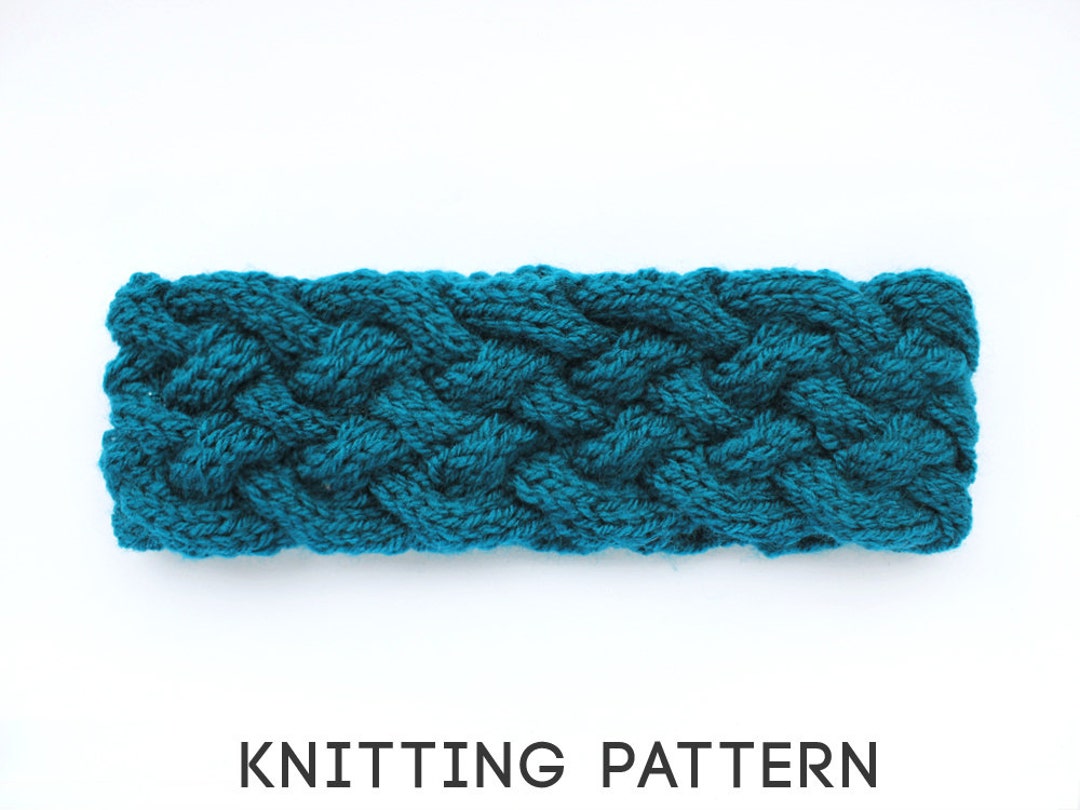 Wide Cable Knit Headband Pattern PDF Knitting Pattern | Knit Earwarmer ...