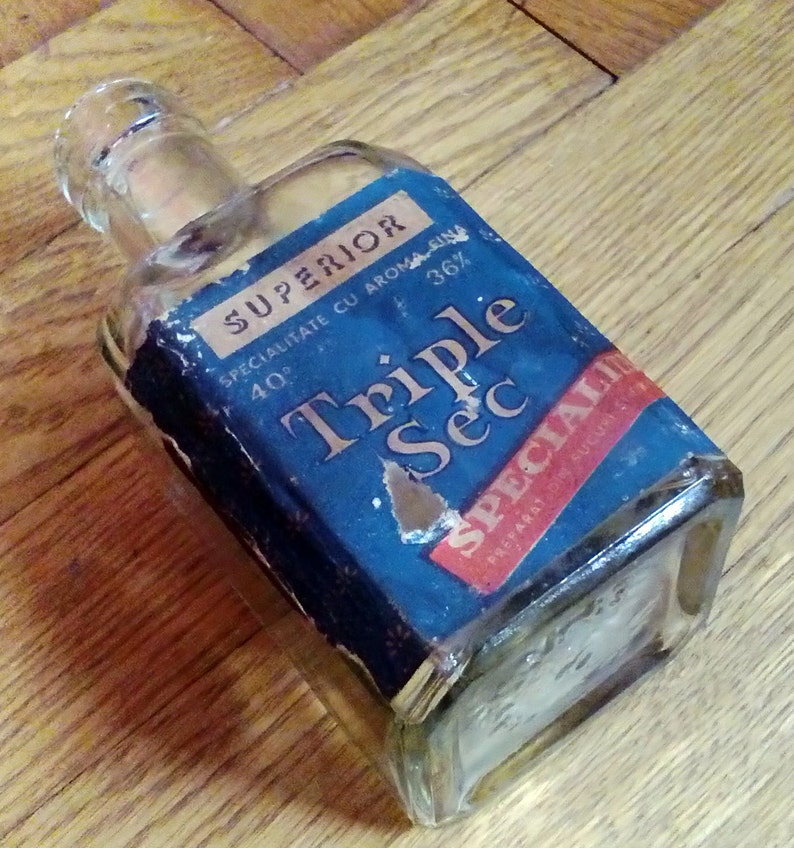 Rare Vintage Romanian Bottle Triple Sec 1968 Superior Quality Fine ...