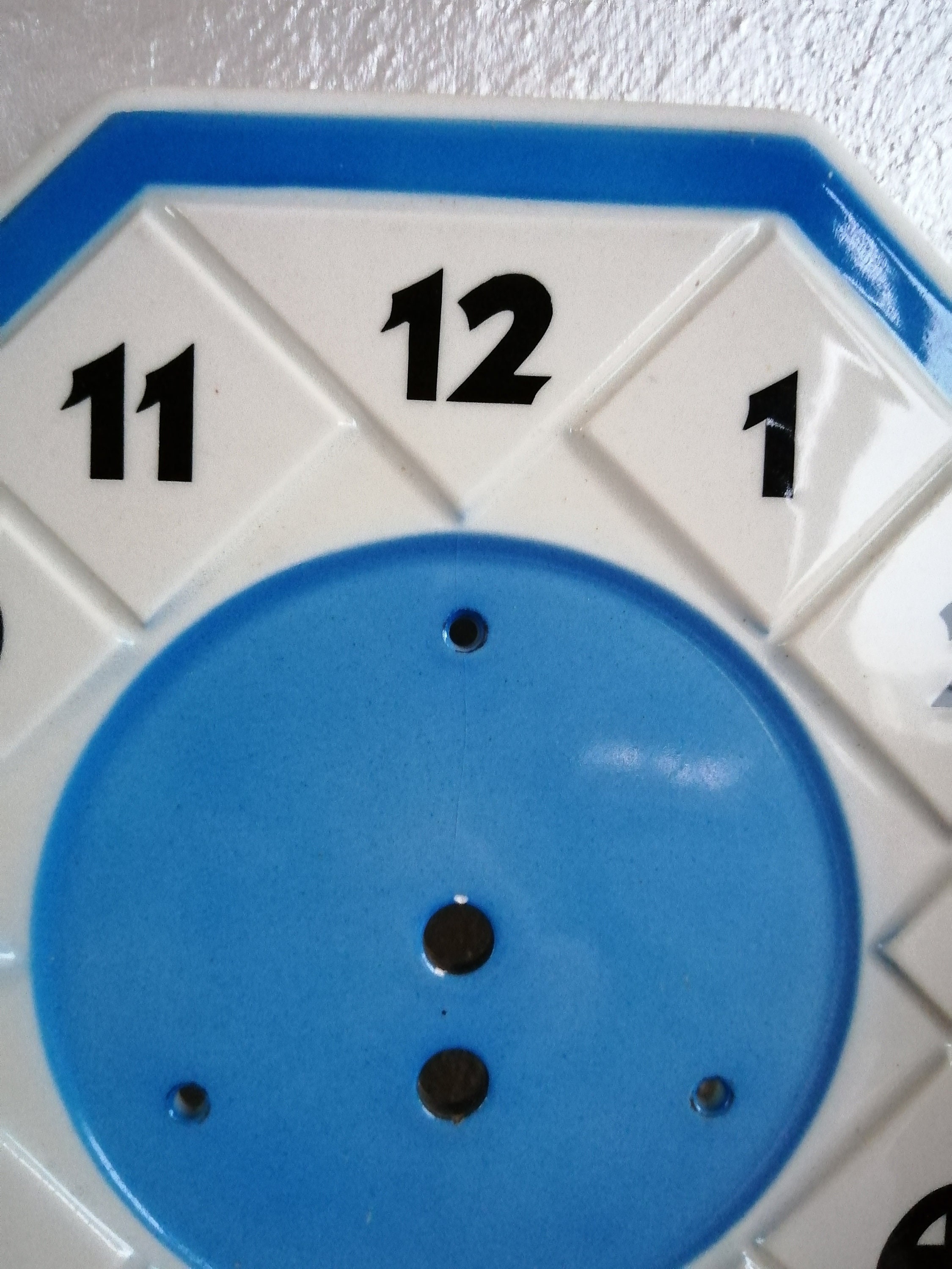 Vintage Clock Ceramic Dial Face, Hexagonal Numerals Dials Clocks ...