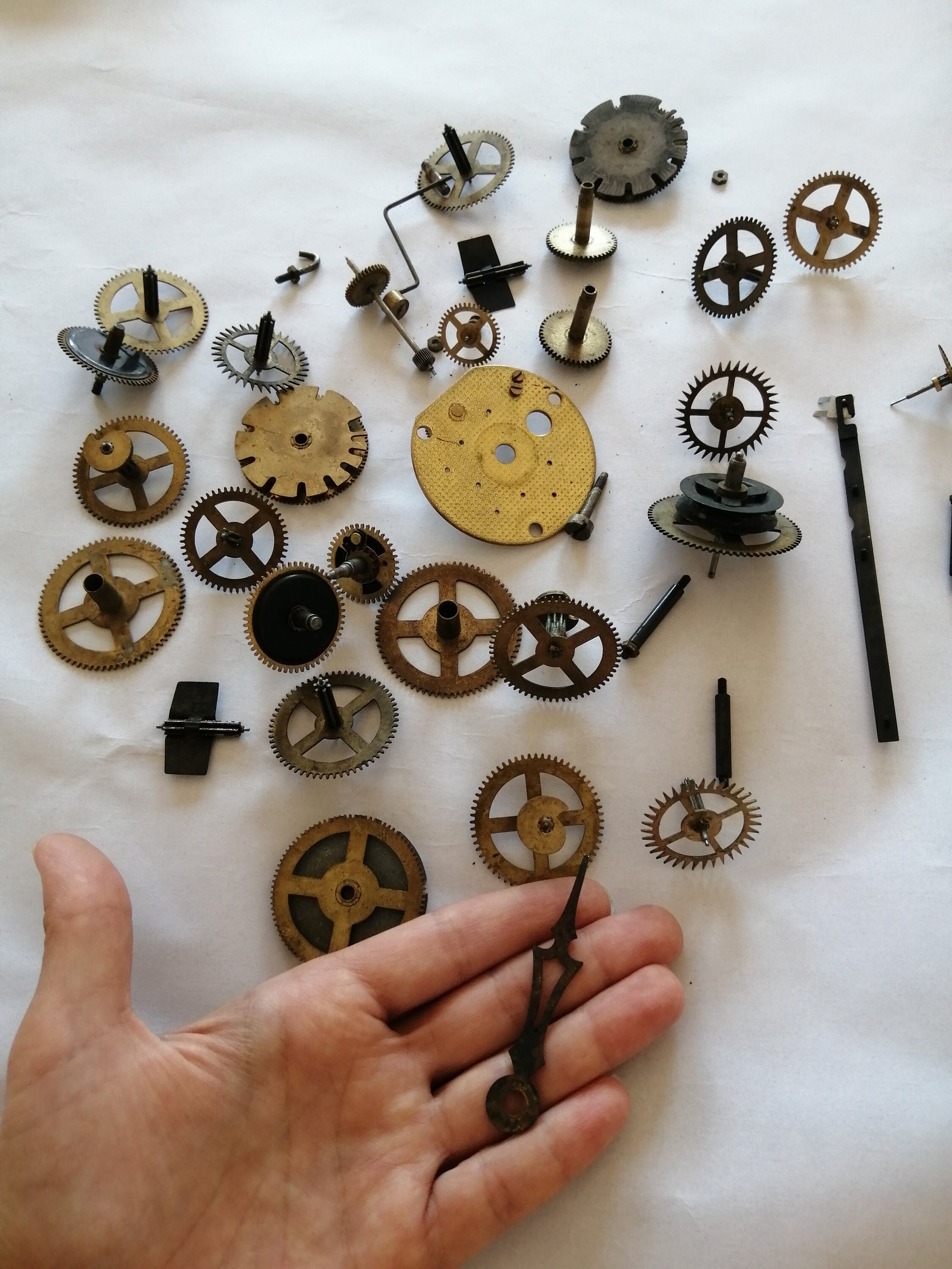 Lot of Vintage Mechanical Mechanism Movement Clock Parts Steampunk DIY ...