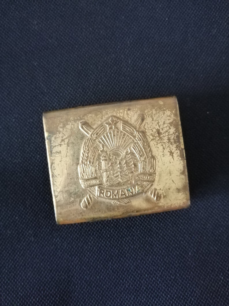 LAST ONES Original Romanian Military Army Officer Soldier Buckle Belt ...