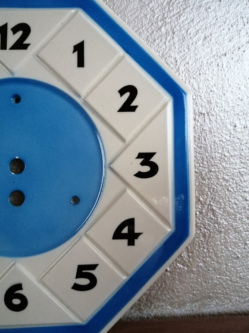 Vintage Clock Ceramic Dial Face, Hexagonal Numerals Dials Clocks ...