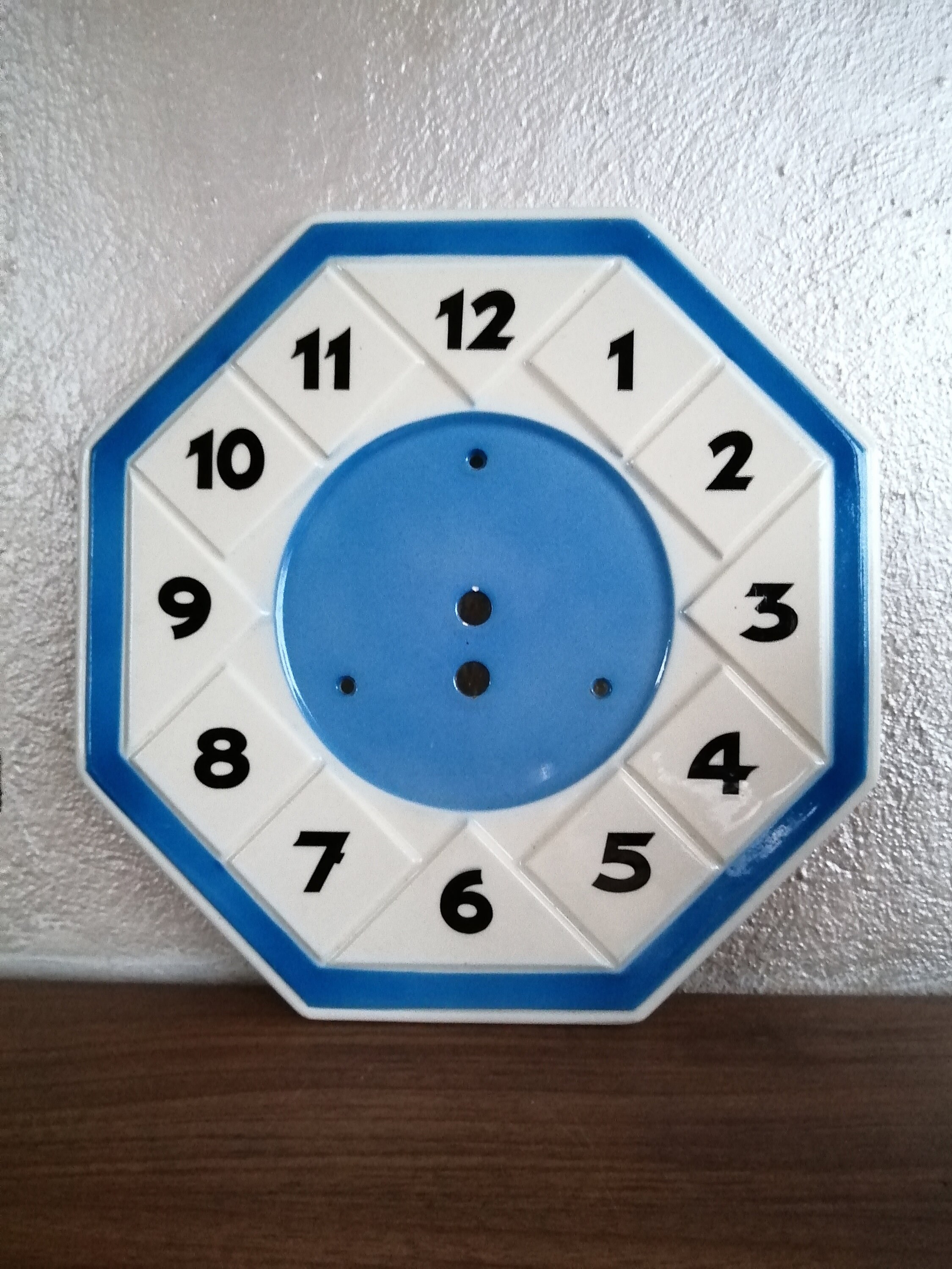 Vintage Clock Ceramic Dial Face, Hexagonal Numerals Dials Clocks ...