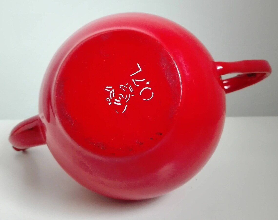Vintage Retro Romanian Enamel Tea Coffee Red Kettle Witchy - Etsy