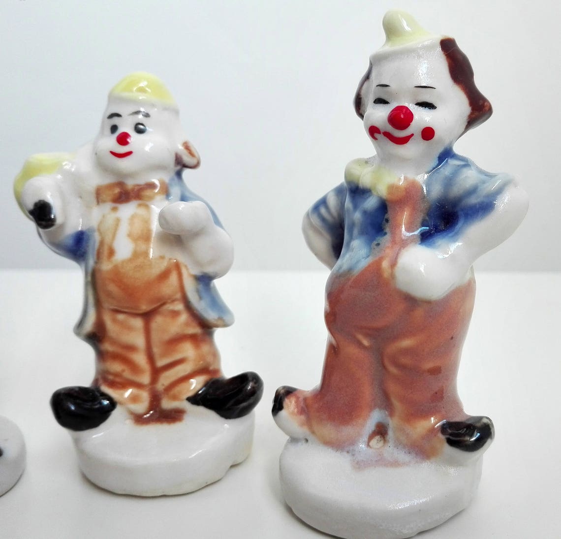 Set of 3 Vintage Small Ceramic Porcelain Hobo Clown Clowns, Handpainted ...