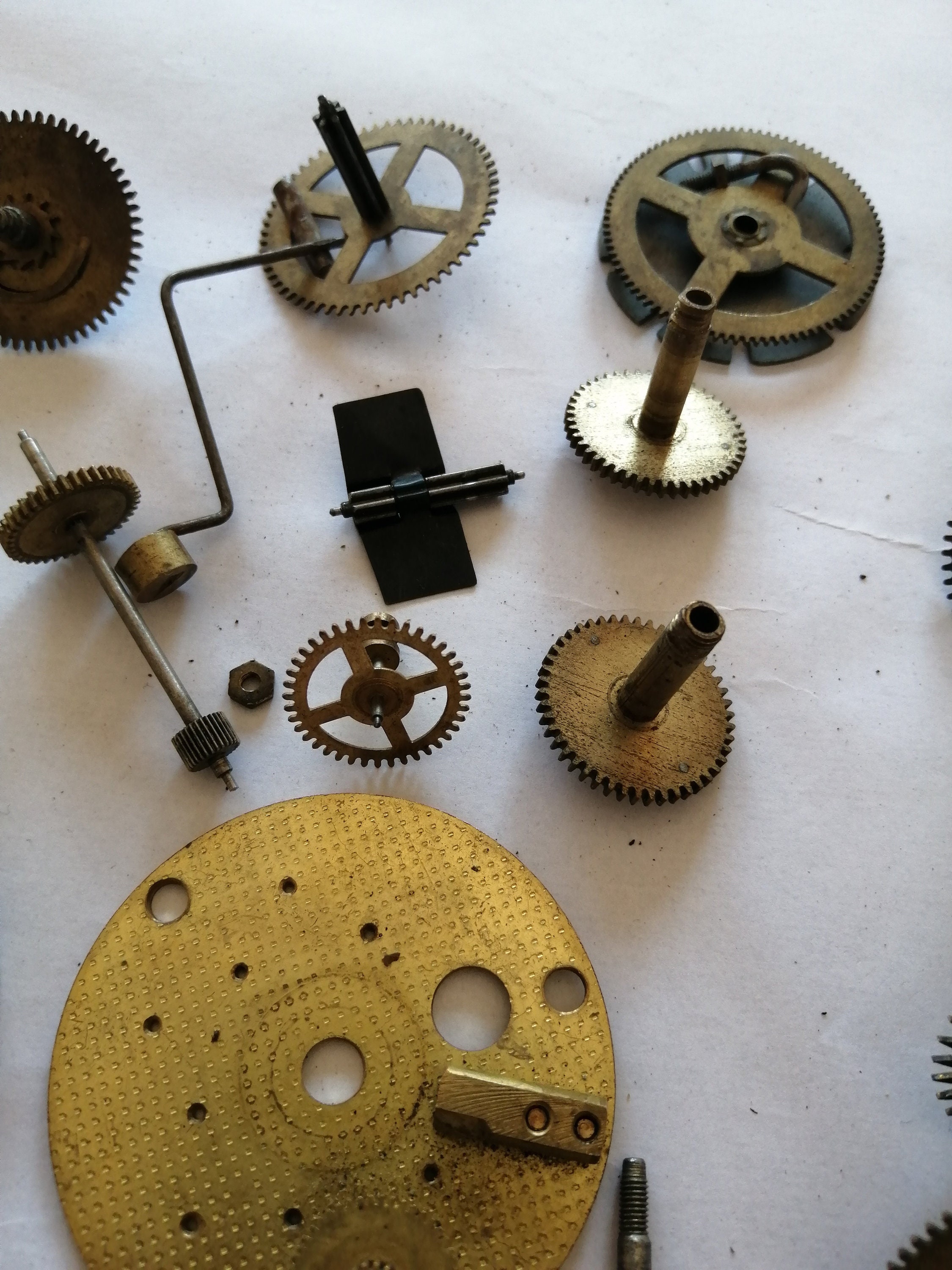 Lot of Vintage Mechanical Mechanism Movement Clock Parts Steampunk DIY ...