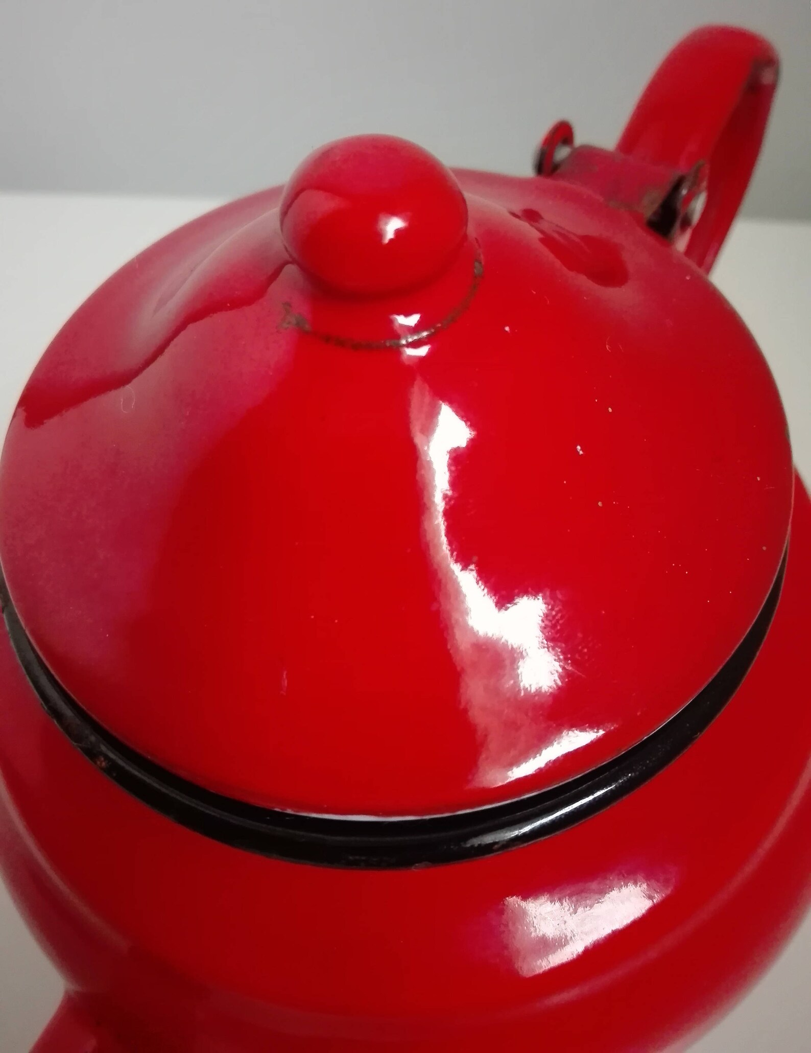 Vintage Retro Romanian Enamel Tea Coffee Red Kettle Witchy - Etsy