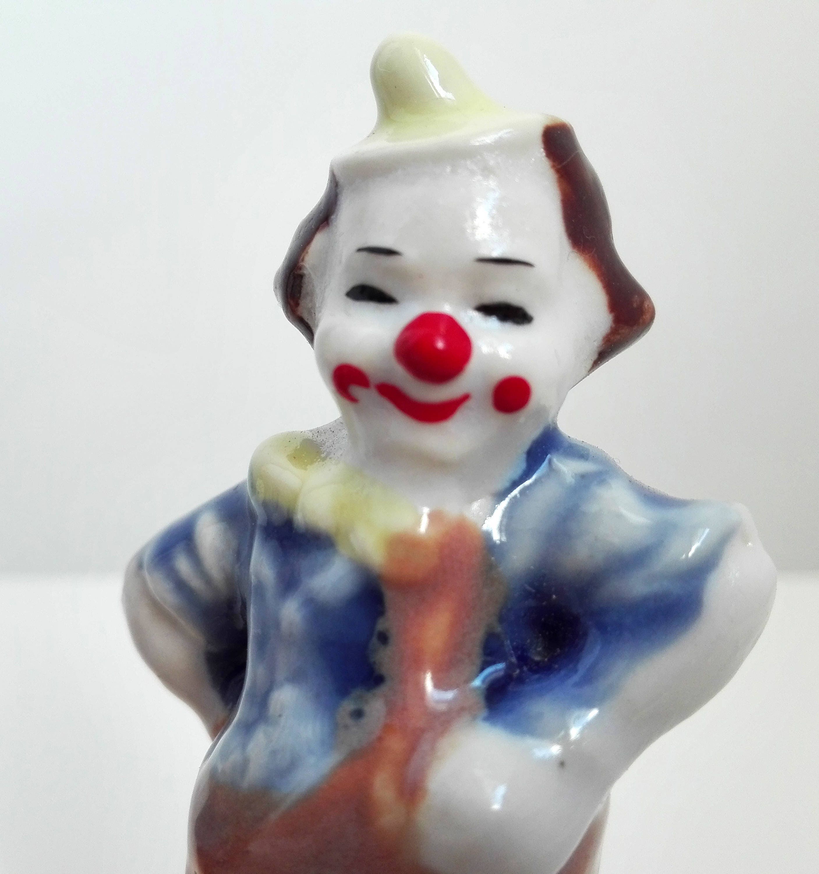 Set of 3 Vintage Small Ceramic Porcelain Hobo Clown Clowns, Handpainted ...