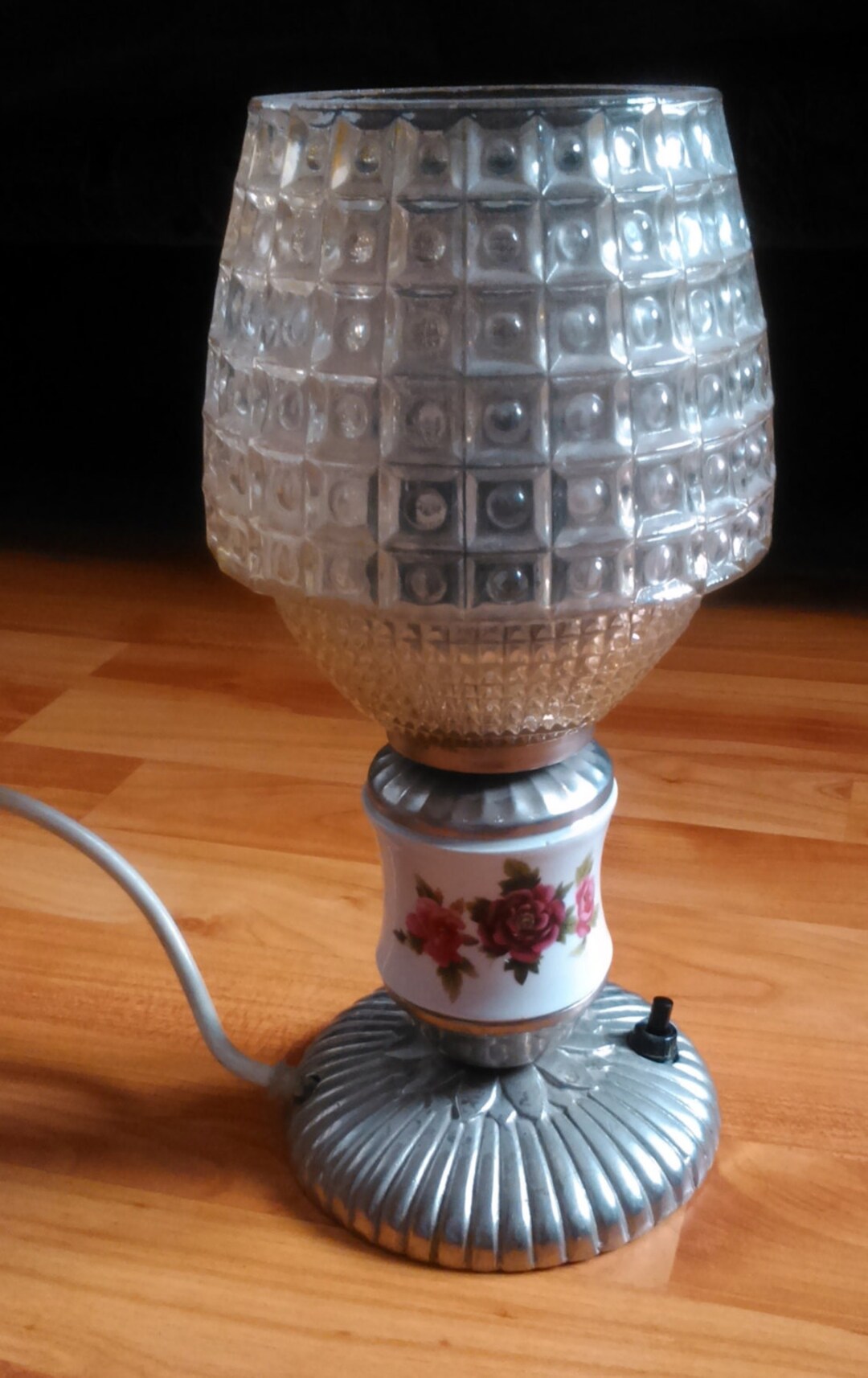 Victorian Romanian Vintage Table Lamp Lighting 1975 Home Decor Glass ...