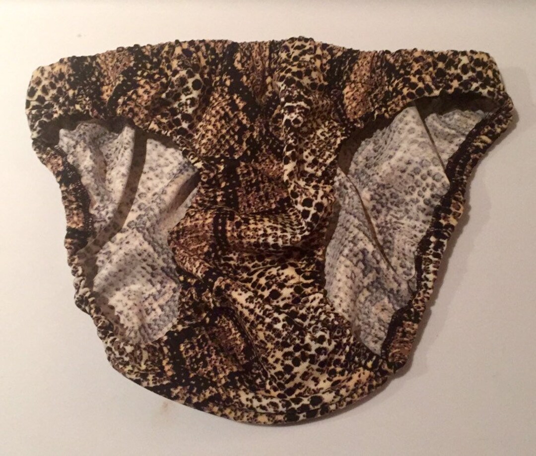 Beige Black Snake Print Design Mens Bikini Brief Underwear - Etsy