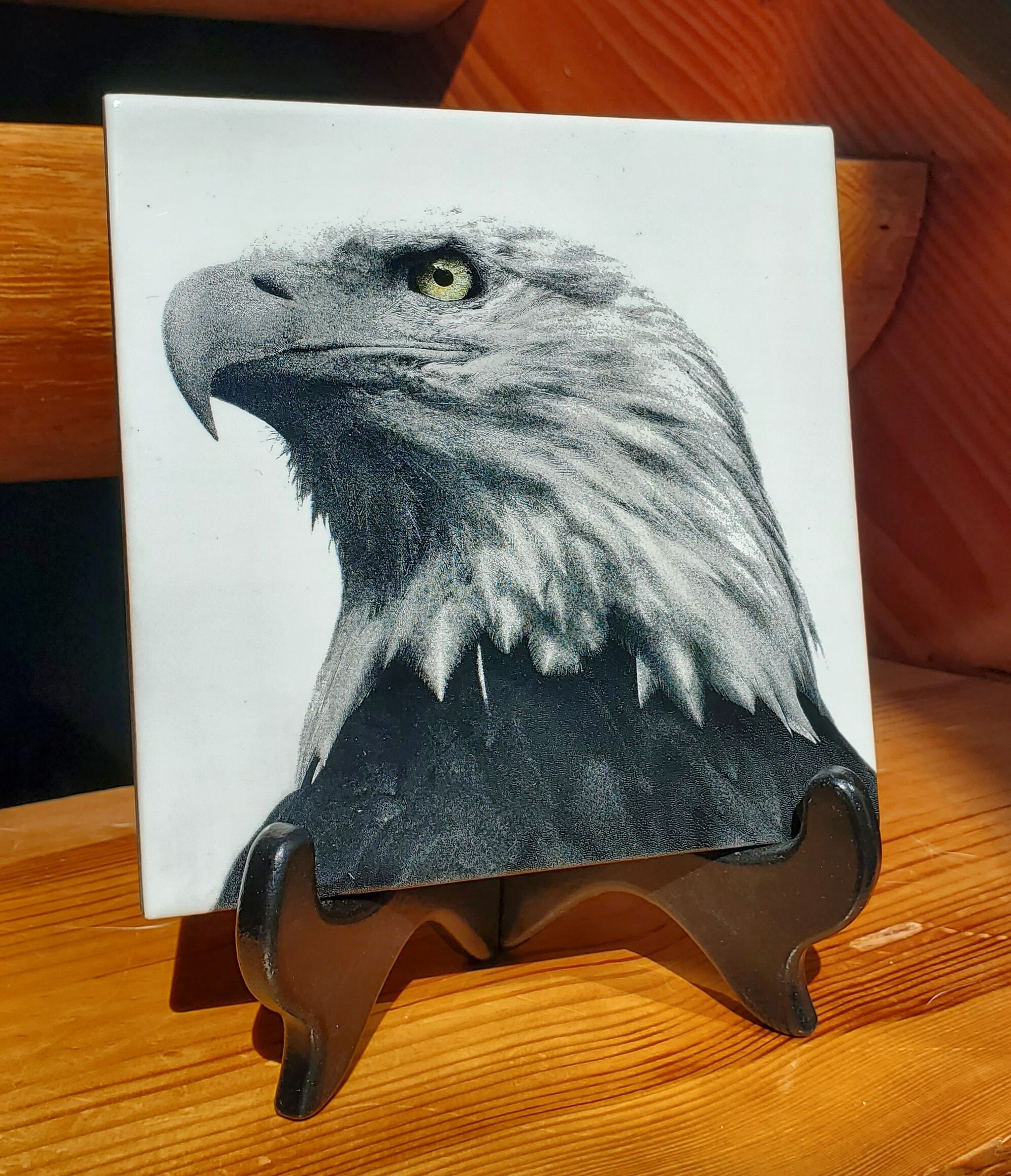 Laser Engraved Ceramic Tile Bald Eagle - Etsy