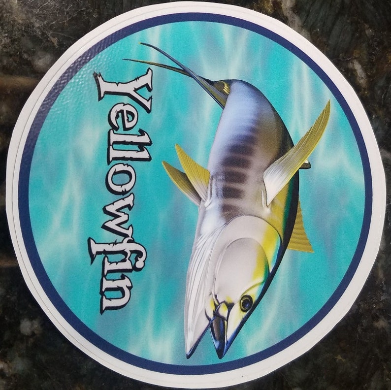 Yellowfin Tuna Decal, YFT, Fish Sticker, Allison Tuna - Etsy