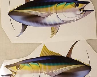 High Resolution Yellowfin Tuna Decal Yellowfin Tuna Sticker - Etsy