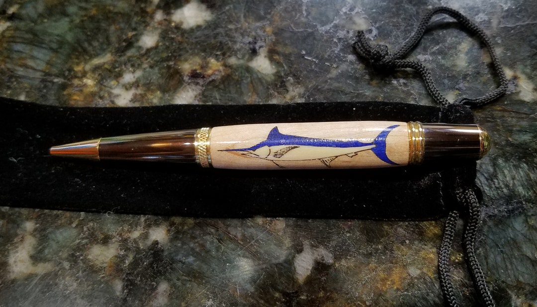 Blue Marlin Ballpoint Pen, Marlin Twist Pen - Etsy