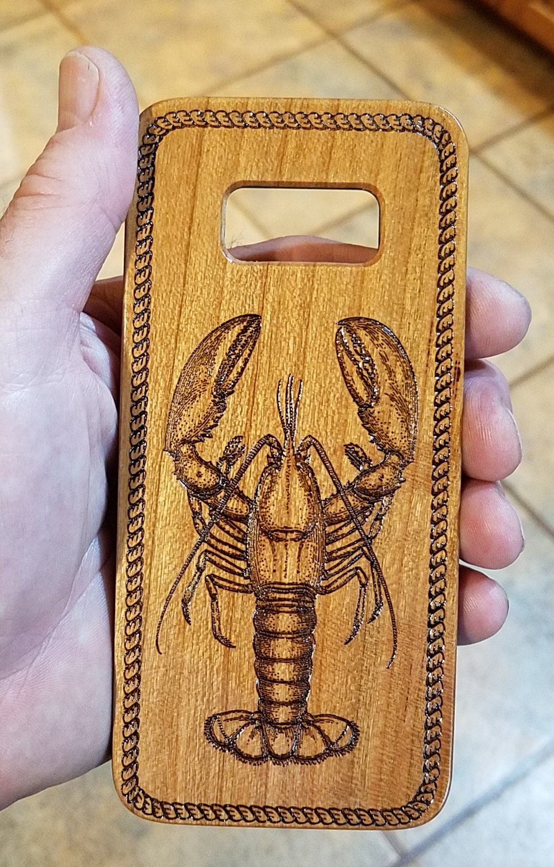 Lobster Phone Case, Laser Engraved Phone Case, iPhone 14, 15, 16, 17 ...