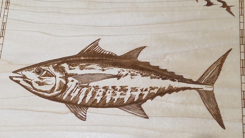 Tuna Wall Art Laser Engraved Tuna Fishing Artwork Tuna | Etsy