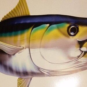 High Resolution Yellowfin Tuna Decal, Yellowfin Tuna Sticker, Boat ...