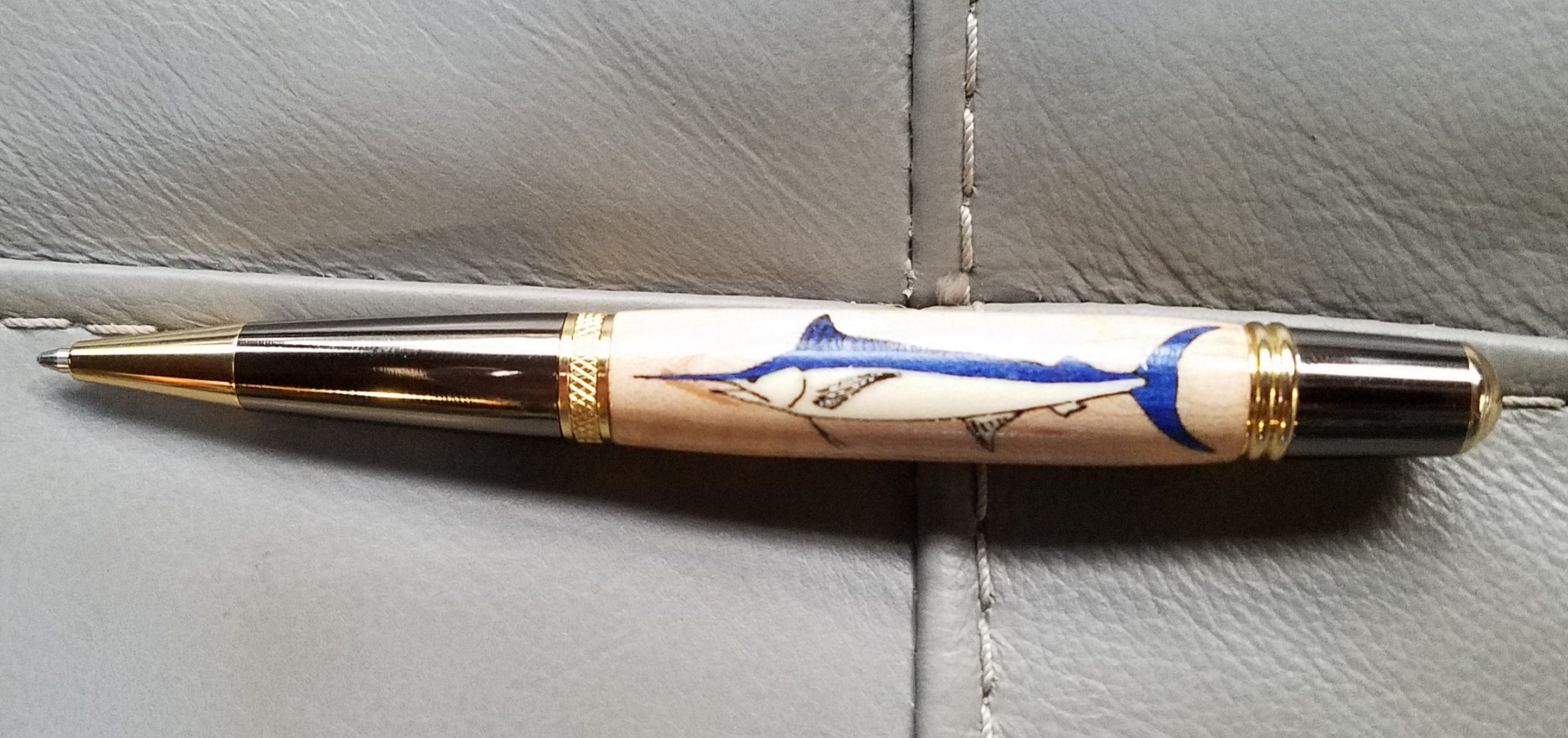 Blue Marlin Ballpoint Pen Marlin Twist Pen - Etsy Norway