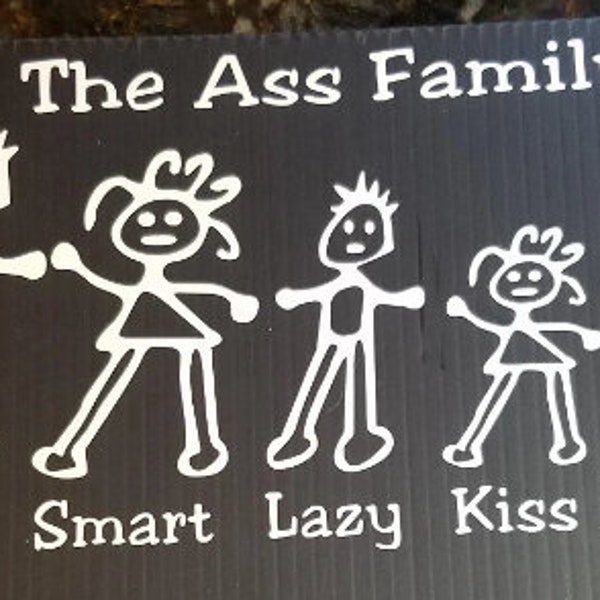The Ass Family Car Sticker - Etsy