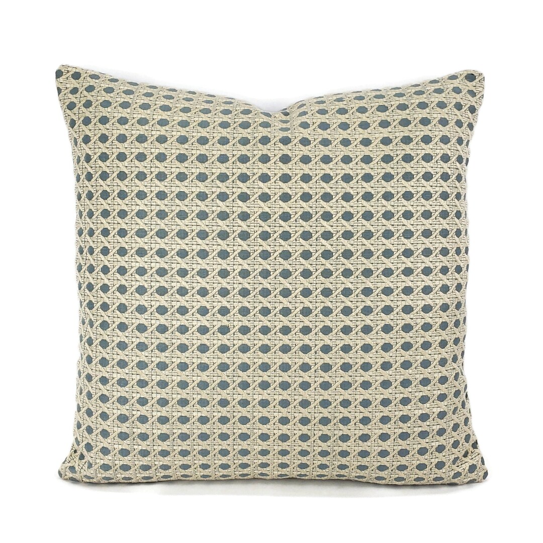 Brunschwig & Fils Monterey Woven Texture in Baltic Pillow Cover ...