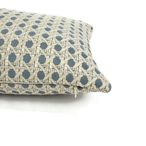 Brunschwig & Fils Monterey Woven Texture in Baltic Lumbar Pillow Cover ...