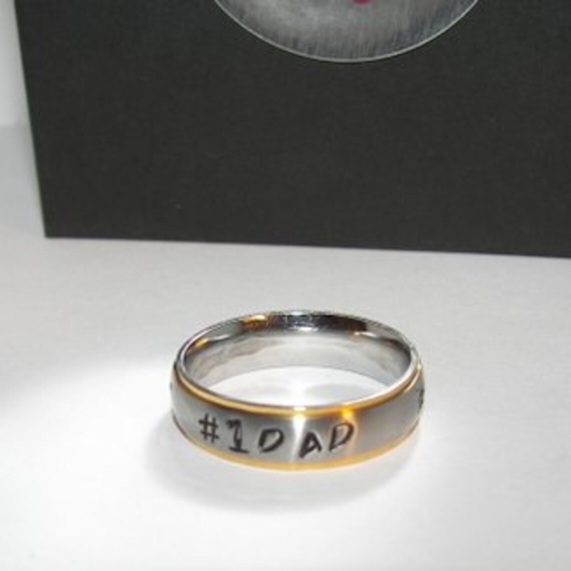 Personalized Fathers Day Gift 1 Dad Ring Hand Stamped Name - Etsy