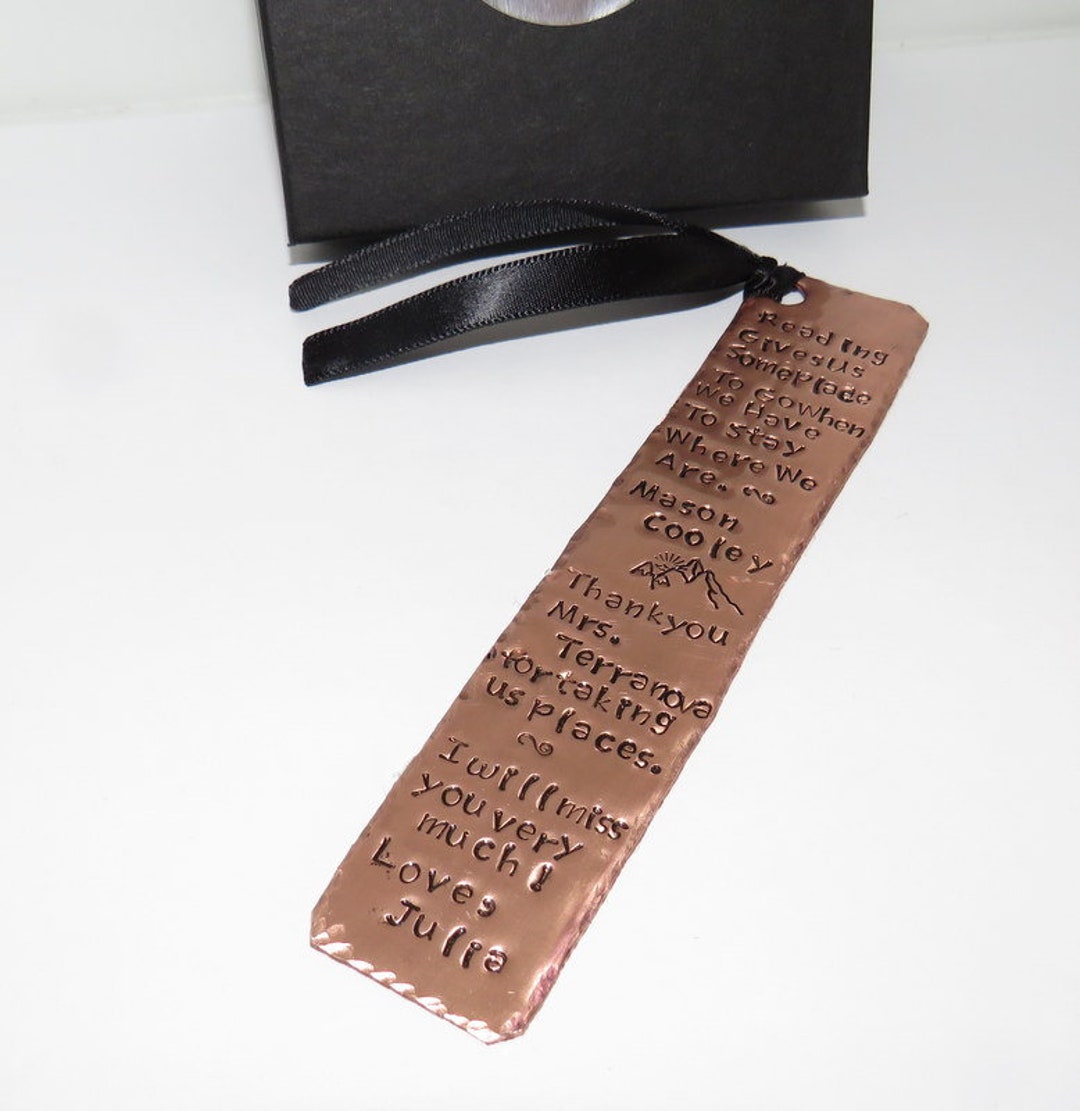 Personalized Custom Hand Stamp Book Mark, Personalized Gift for Book ...